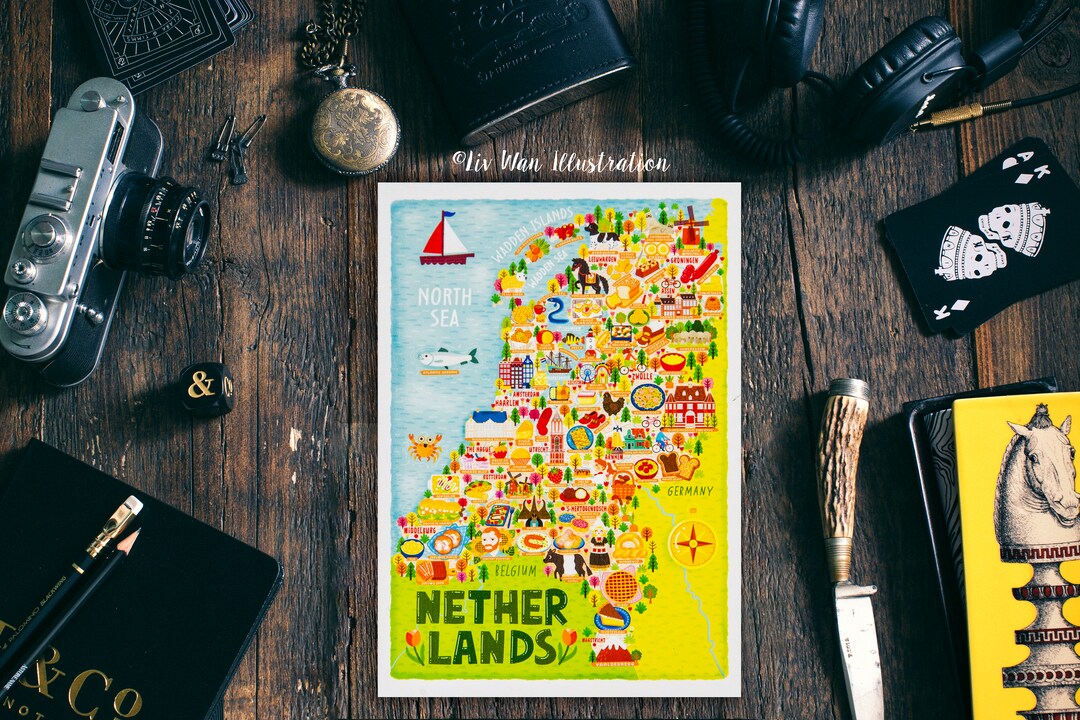 Netherlands Map Postcard - Map of Netherlands - Netherlands Map ...