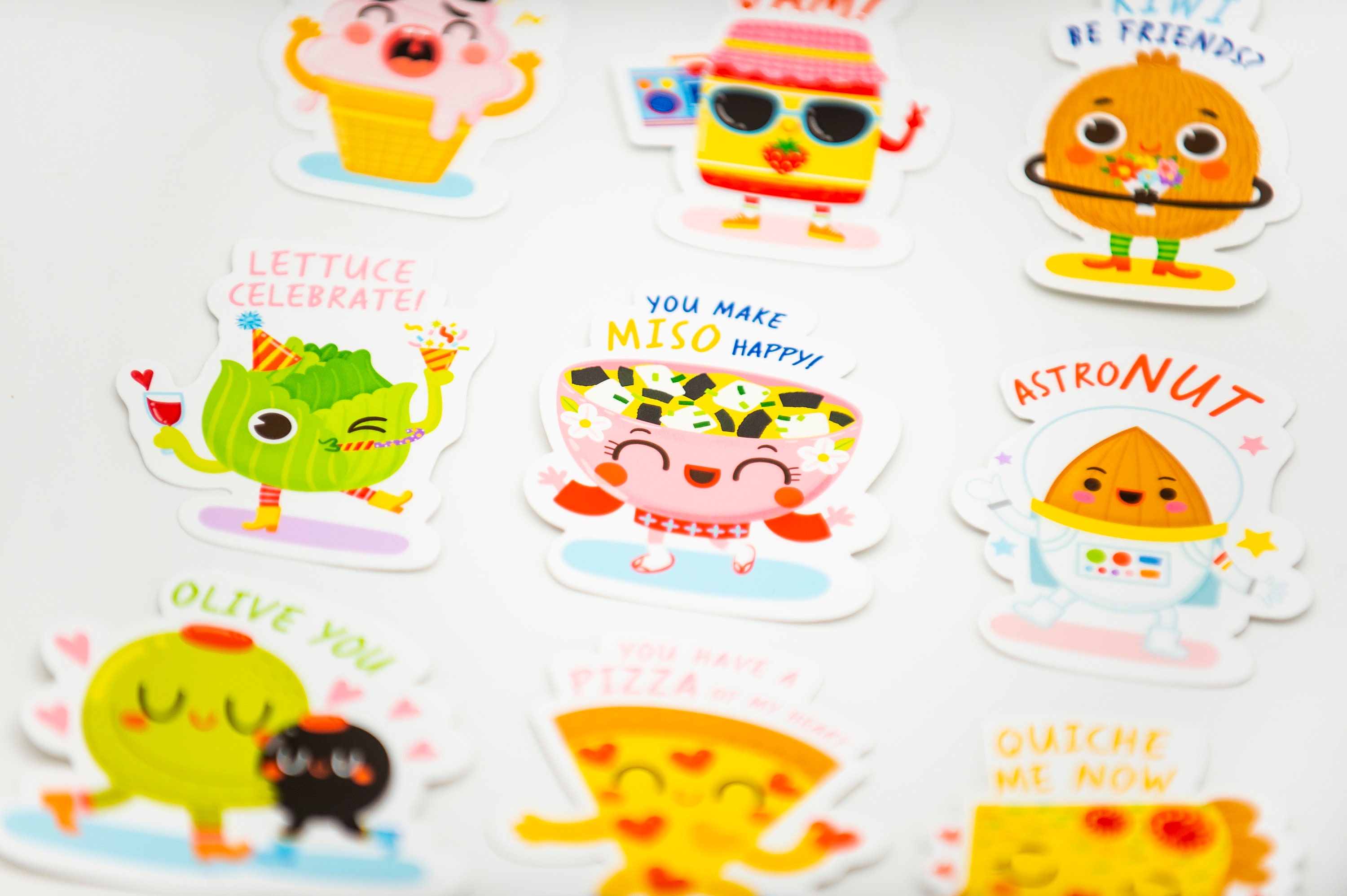 Food Pun Alphabet A to Z Stickers Full Collection Vinyl | Etsy