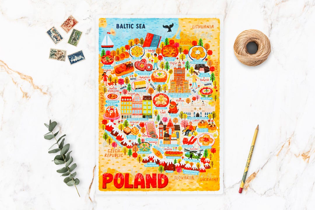 Poland Map Puzzle - Map of Poland - Poland Map - Puzzle Gift ...