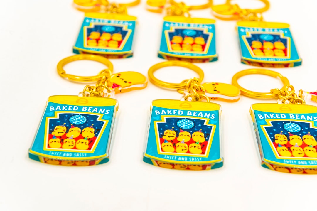 Baked Beans Keychain - Baked Beans Gift - Kawaii Keychain - Kawaii Gift ...
