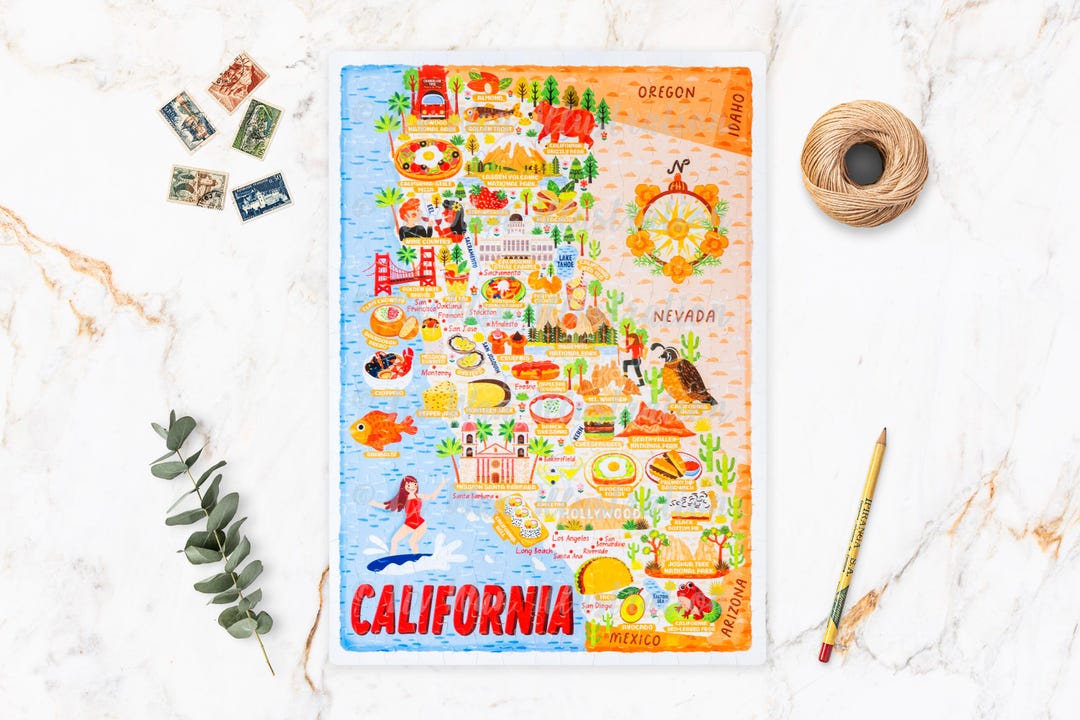 California Map Puzzle - Map of California - California Map - Puzzle ...