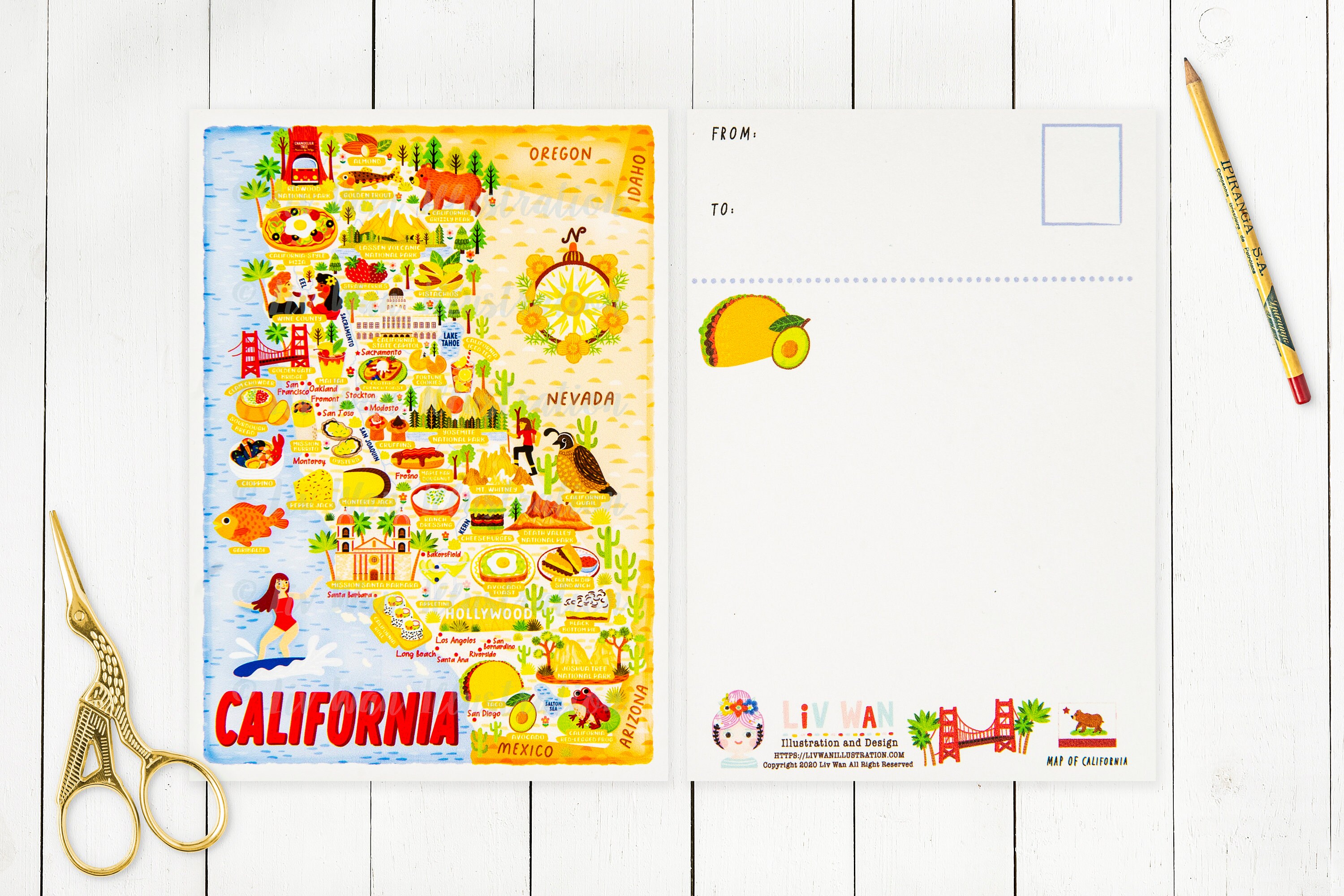 Postal Con Mapa De California California Missions Map : El Camino Real