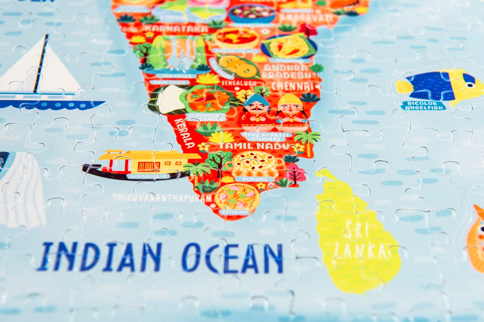 India Map Jigsaw Puzzle. Premium Hand Made 300 Piece 40x28cm - Etsy UK