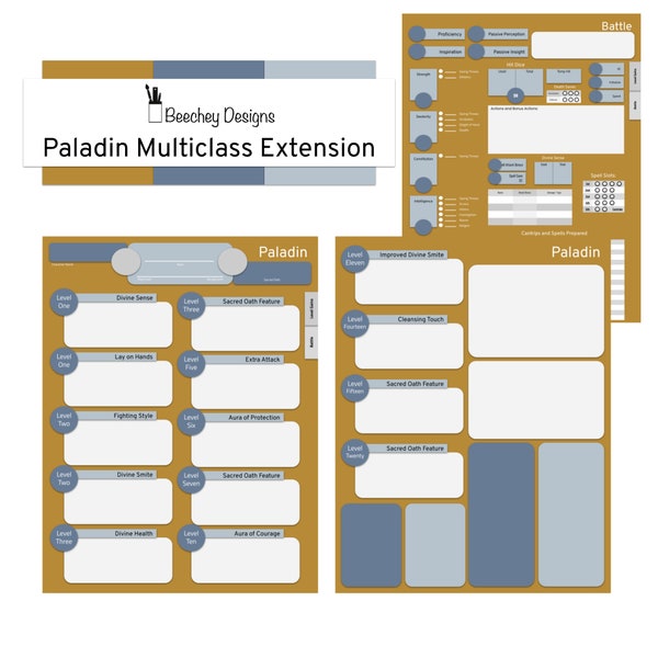 Paladin Multiclass Sheet - Etsy