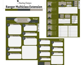 Multiclass Character Sheet - Etsy