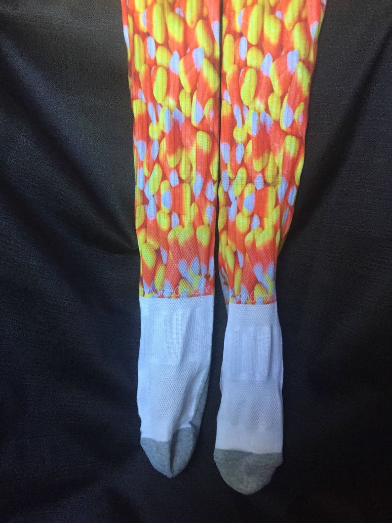 Candy Corn Socks Halloween Socks Candy Socks - Etsy