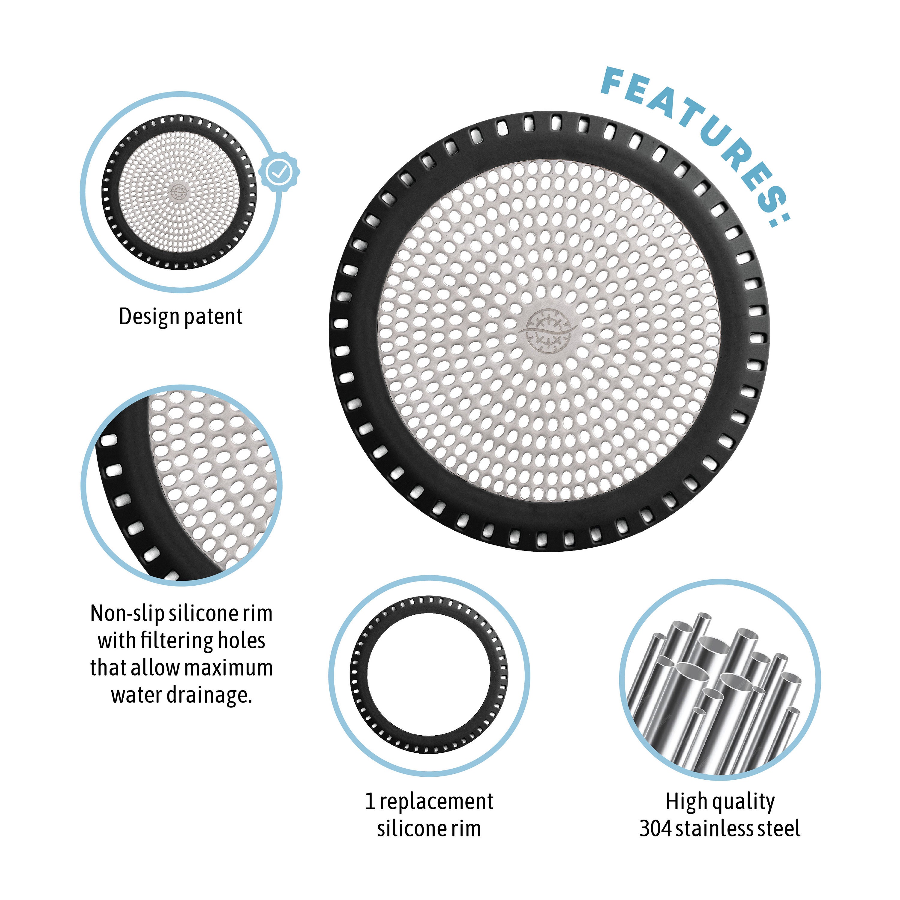 Ultra Showerring, the Ultimate Shower Stall Drain Protector/hair ...