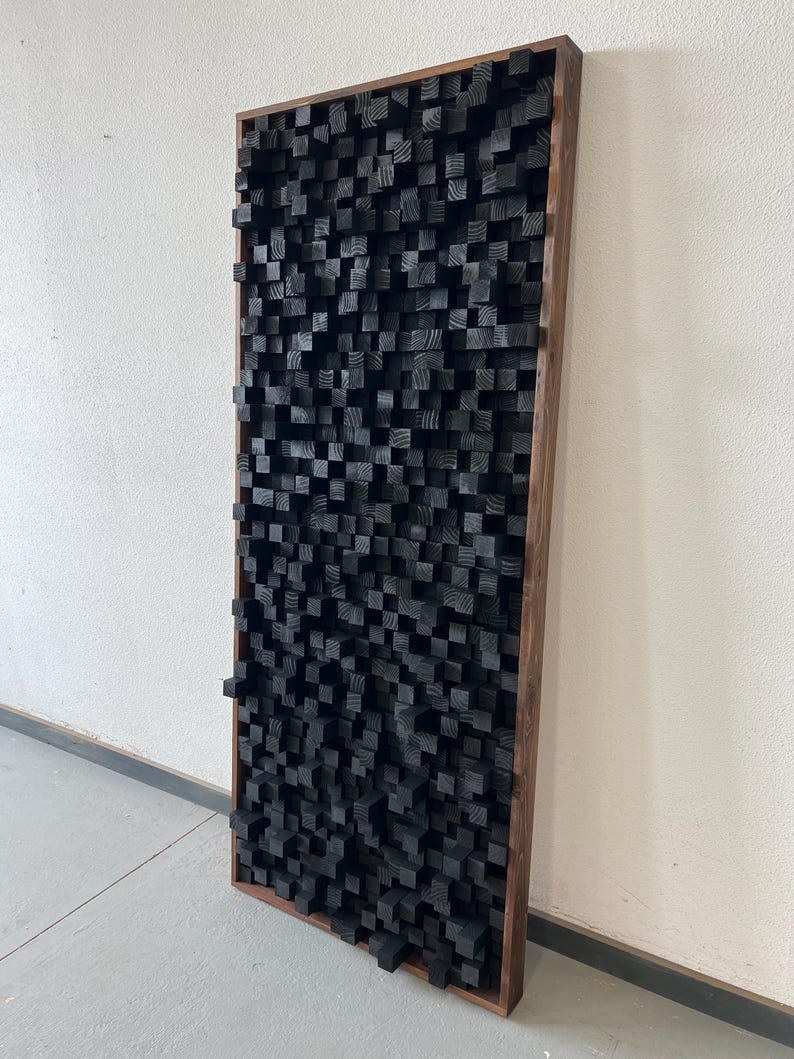 Acoustic Sound Diffuser Panel Wall Art for Recording Studio & Podcast ...