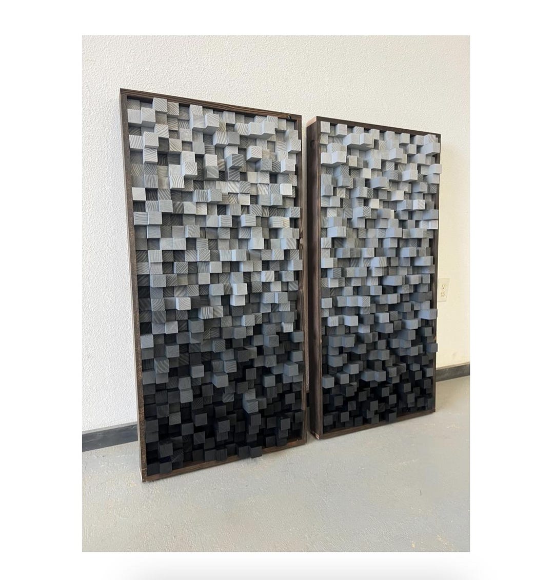 Acoustic Sound Diffuser Panel Wall Art for Recording Studio & Podcast ...