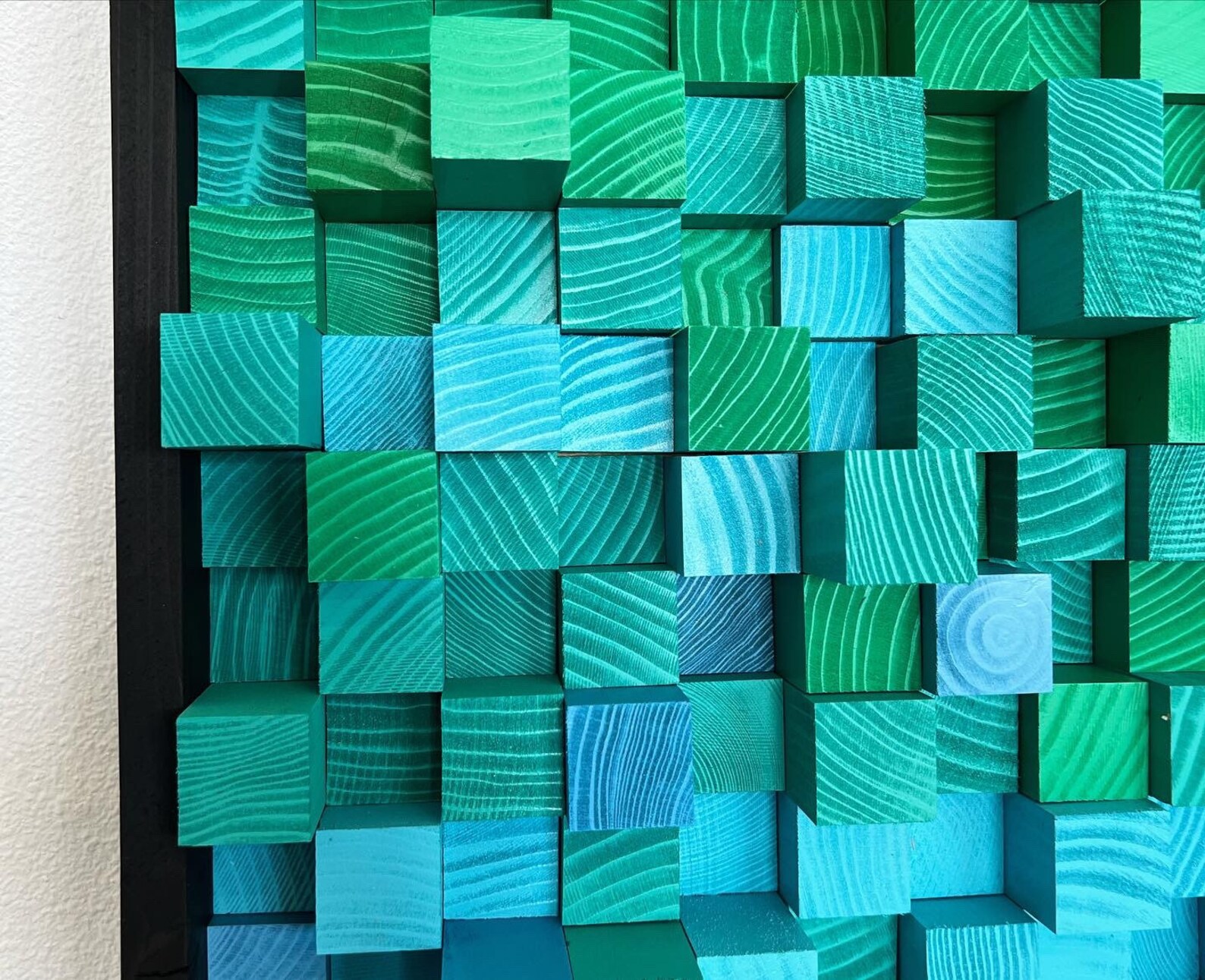 Artistic Green and Blue Color Sound Diffuser Panel - Etsy