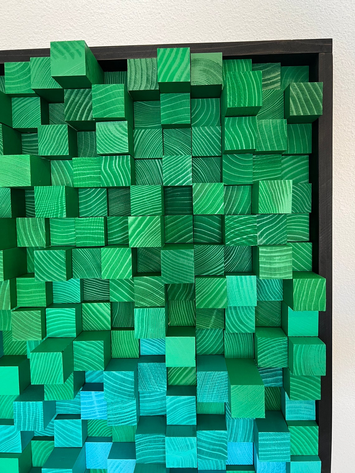 Artistic Green and Blue Color Sound Diffuser Panel - Etsy