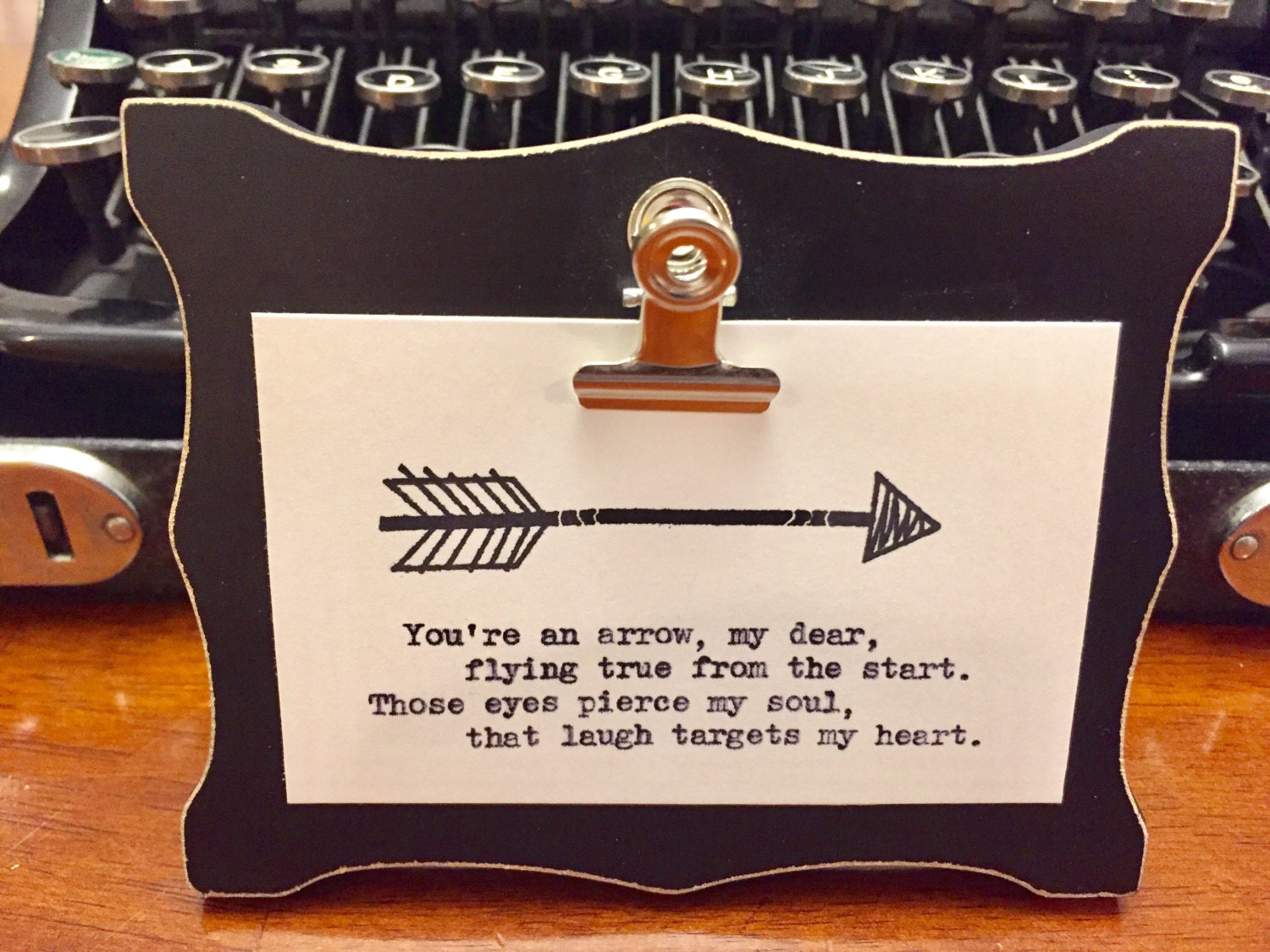 My Arrow. Poetry on Antique Typewriter. Pre-framed. Gift Ideas for ...