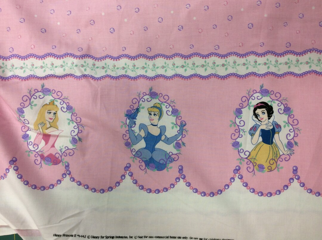 Disney Princesses Border Print/princesses on One Side Only - Etsy