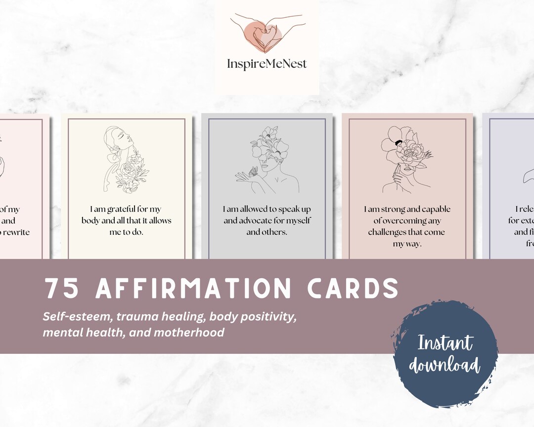 I Am Affirmations, Printable Daily Affirmations, Self Love, Confidence ...