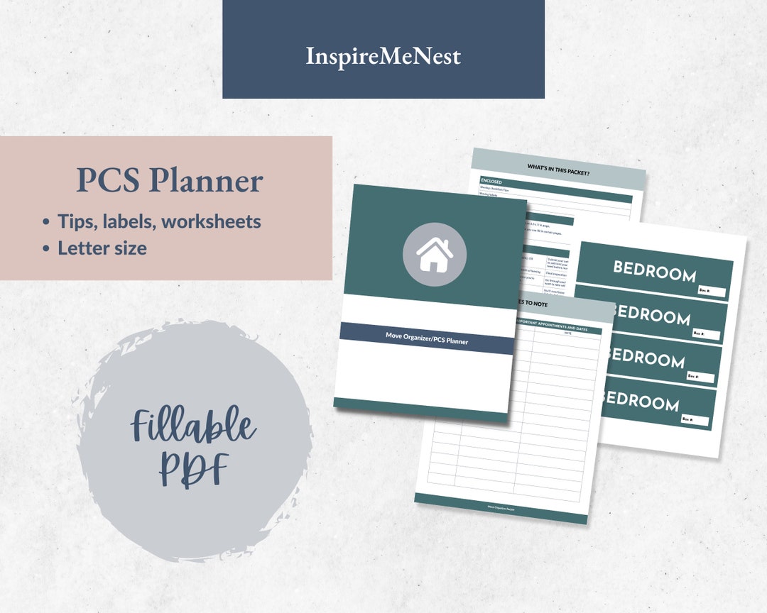 2023 Printable PCS Planner / Fillable PDF / PCS Organizer / Military ...