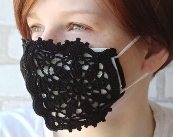 Crochet Lace Mask - Etsy