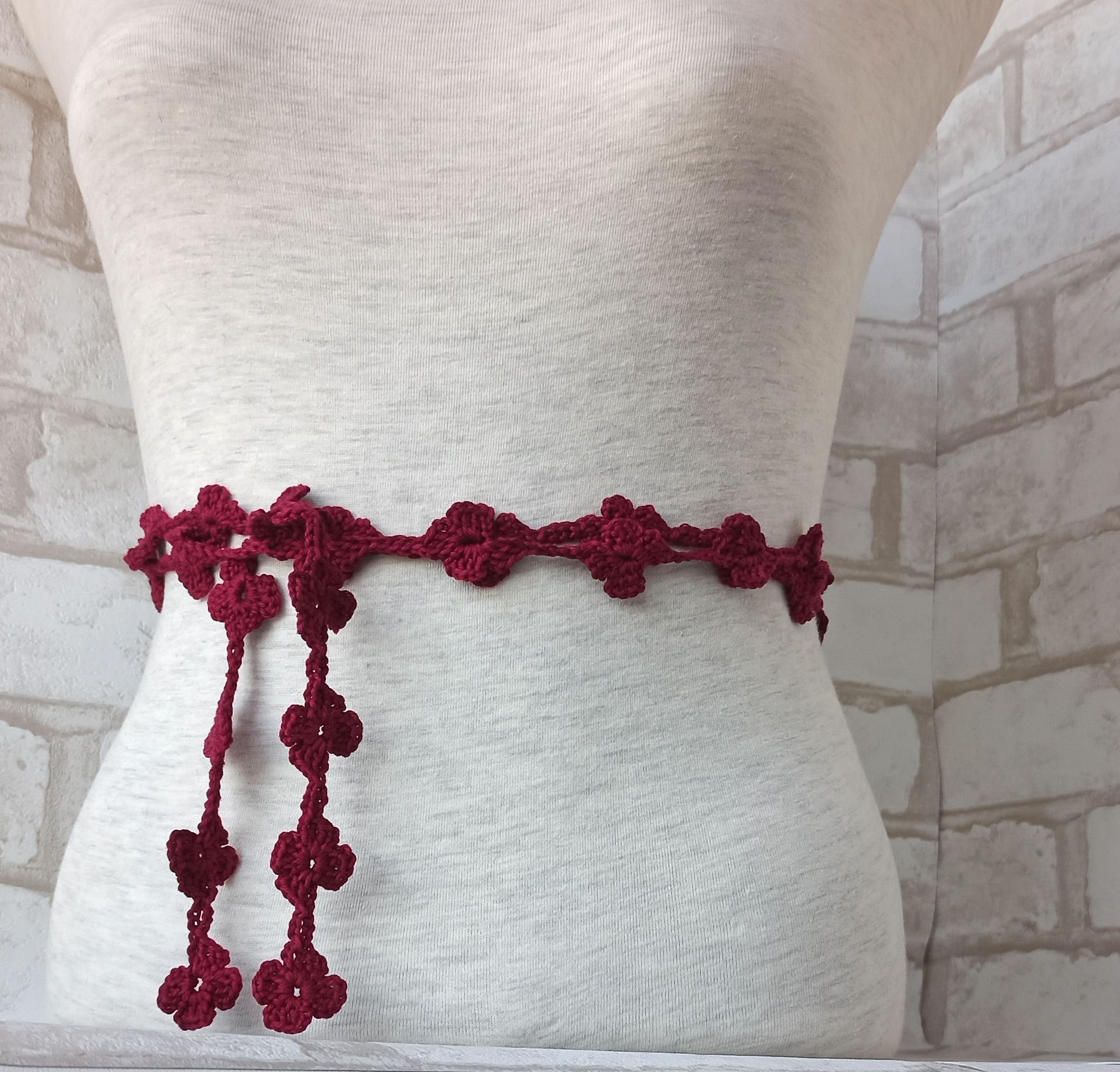 Daisy Crochet Dress Belt. Gold Knit Belt for Cardigan. Crocheted Boho ...