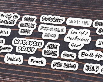 Funny Words Stickers | Etsy