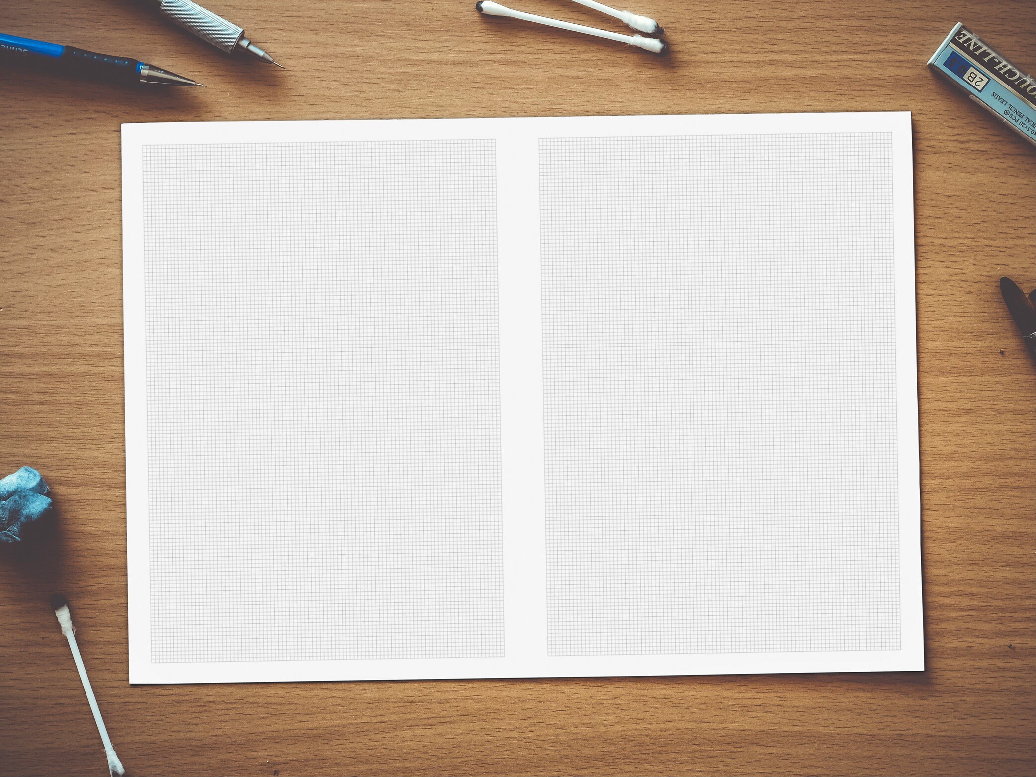PRINTABLE A5 Blank Grid Graph and Dot Grid Printable Paper /// 1 2 per ...
