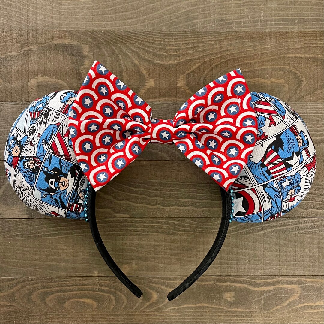 Captain America Ears, Marvel Ears, Super Hero Ears, Disney Ears, Mickey ...