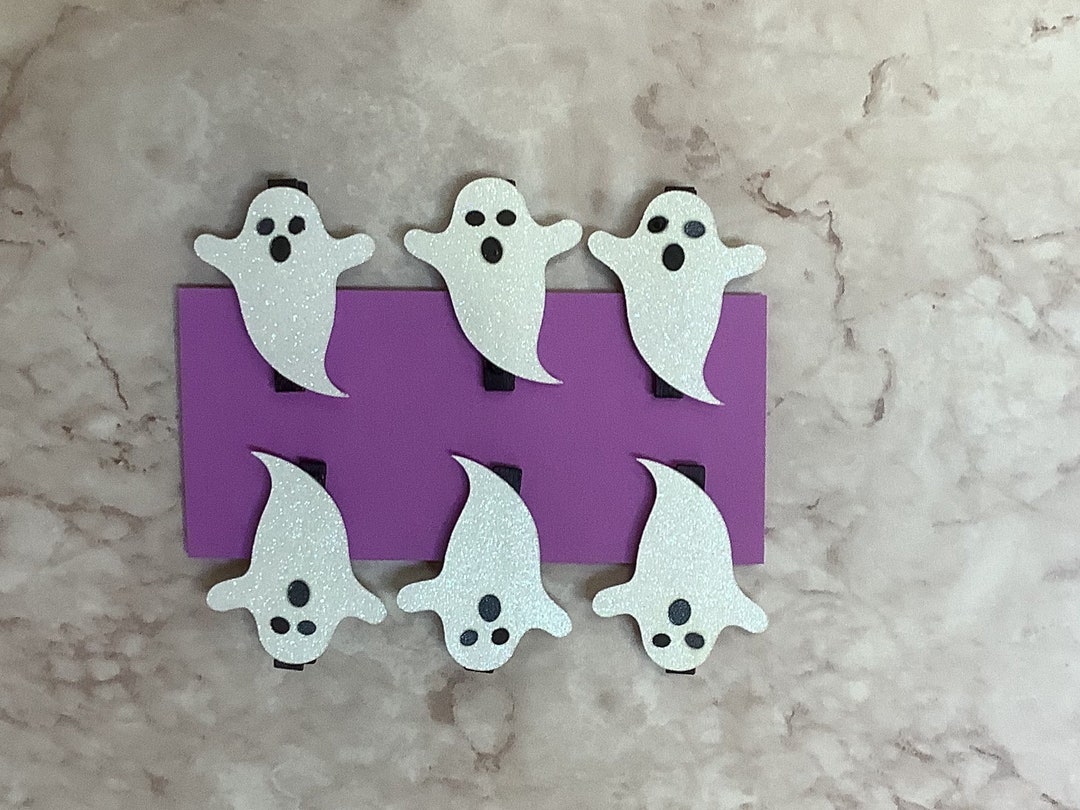 Halloween Ghost Clothespin Tag Holders, Halloween Clothespin Clips ...