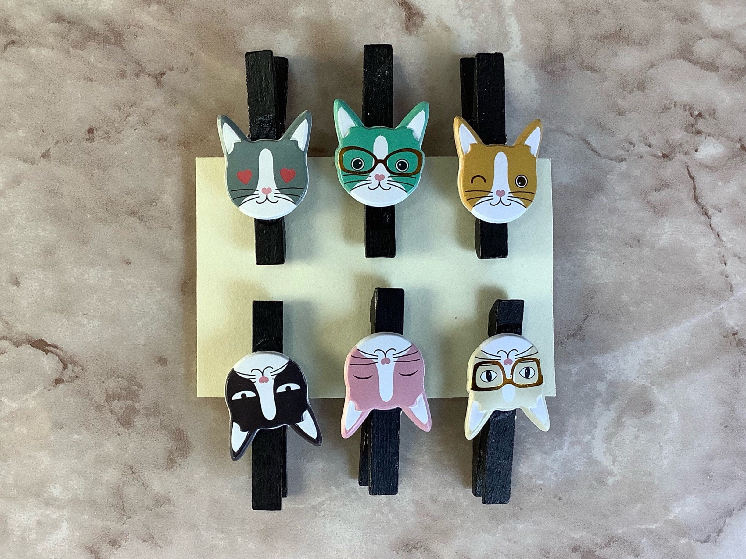 Cat Kitten Clothespin Clips Clothespin Tag Holder Gift Bag - Etsy