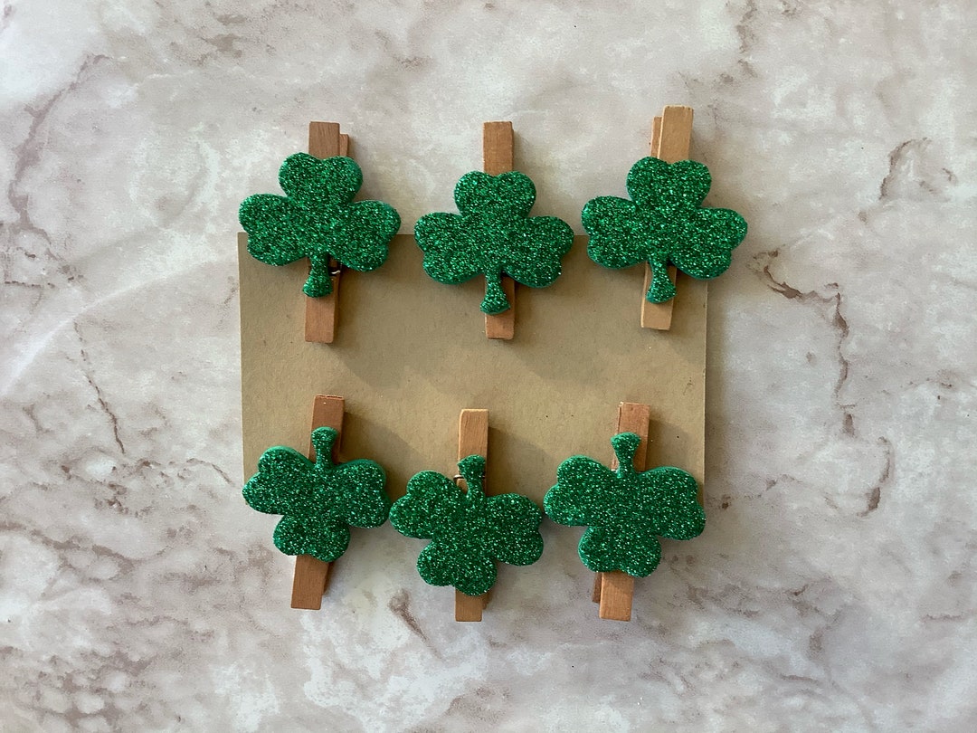 Shamrock, St Patricks Day Clothespin Tag Holder, Choose Color ...