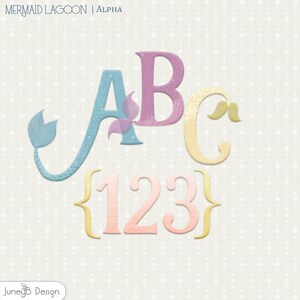Mermaid Tail Alphabet, Mermaid Lagoon Letters and Numbers, Mermaid ...