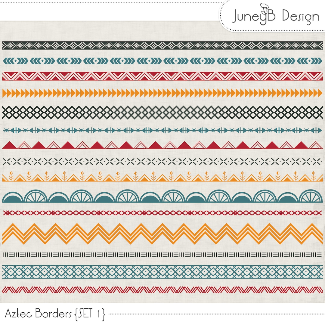 Seamless Aztec Borders, Aztec Patterns, Western Borders, Tribal Border ...
