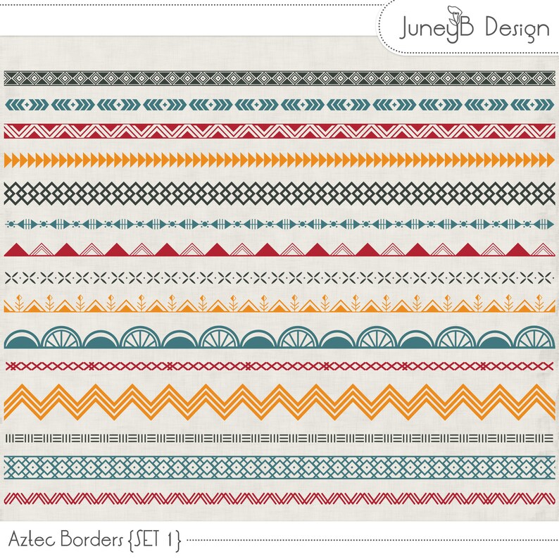 Seamless Aztec Borders, Aztec Patterns, Western Borders, Tribal Border ...