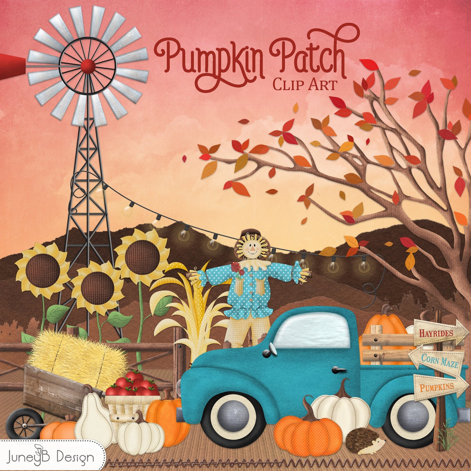 Fall Pumpkin Clip Art Fall Clip Art Set Autumn Graphics - Etsy