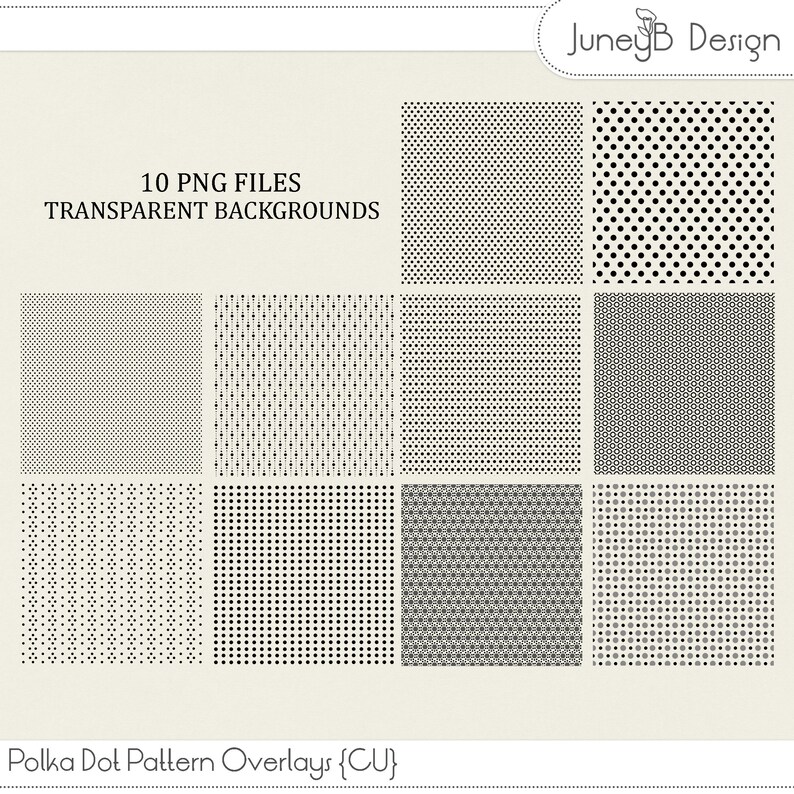 Polka Dot Patterns Dot Pattern Overlays Digital Black and - Etsy
