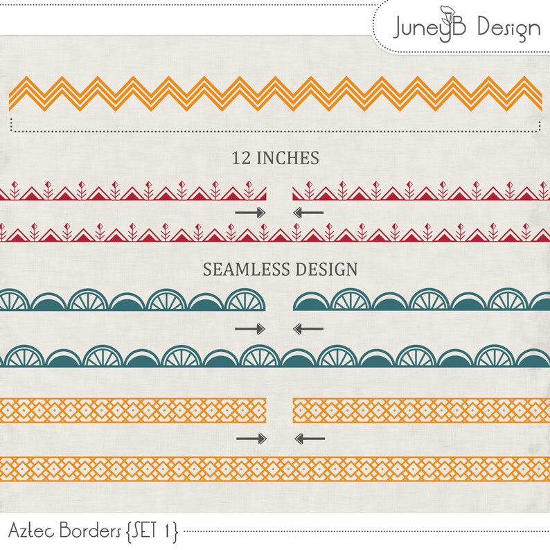Seamless Aztec Borders, Aztec Patterns, Western Borders, Tribal Border ...