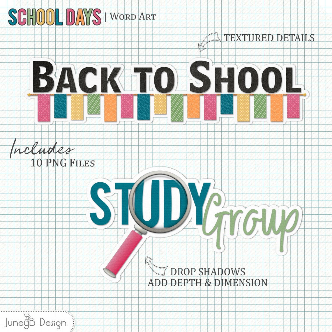 Back to School Word Clipart Word Art College Clipart - Etsy