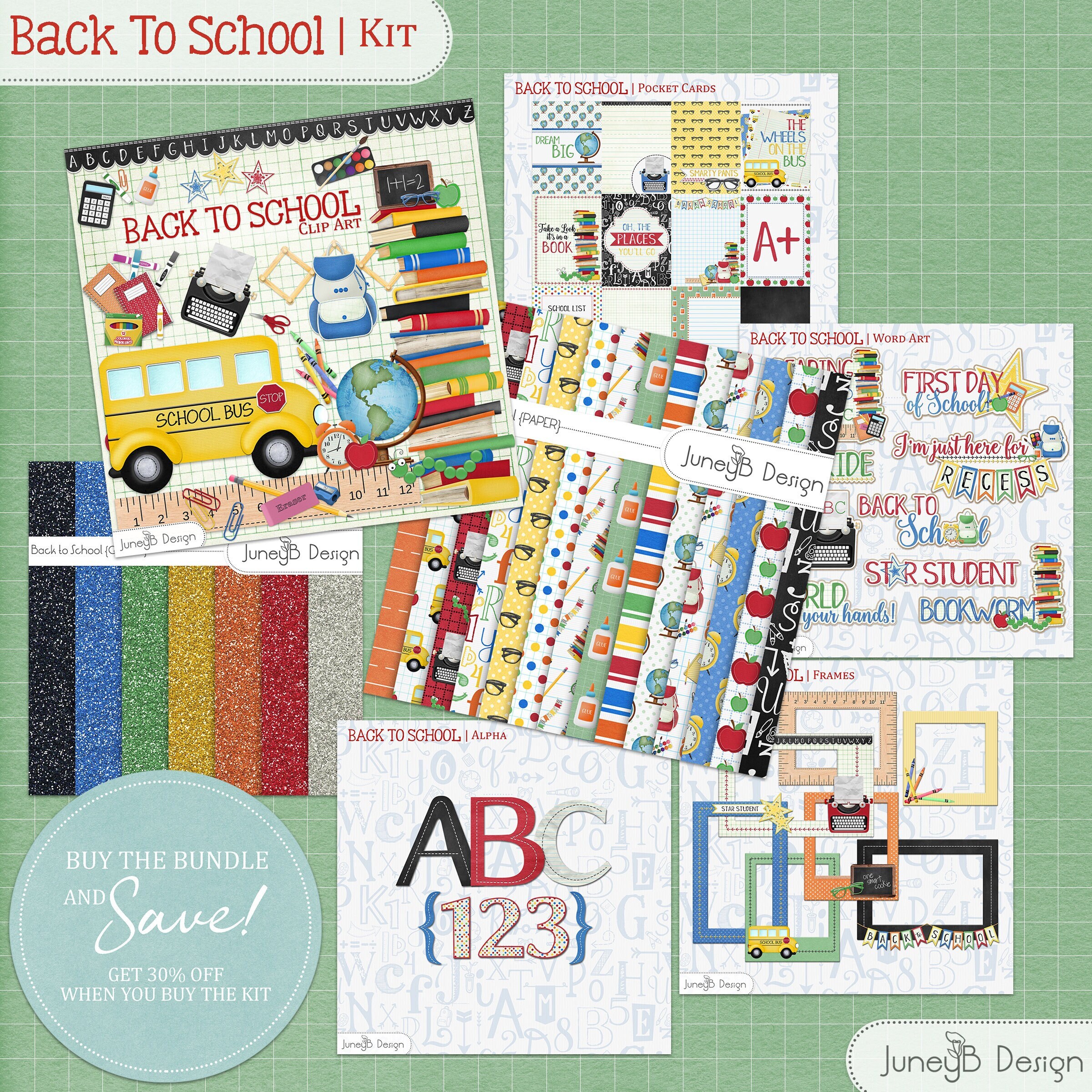 Back to School Kit School Graphics Teacher Papers School - Etsy