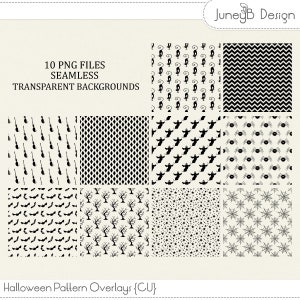 Halloween Seamless Patterns, Black Pattern Overlays, Digital Seamless ...