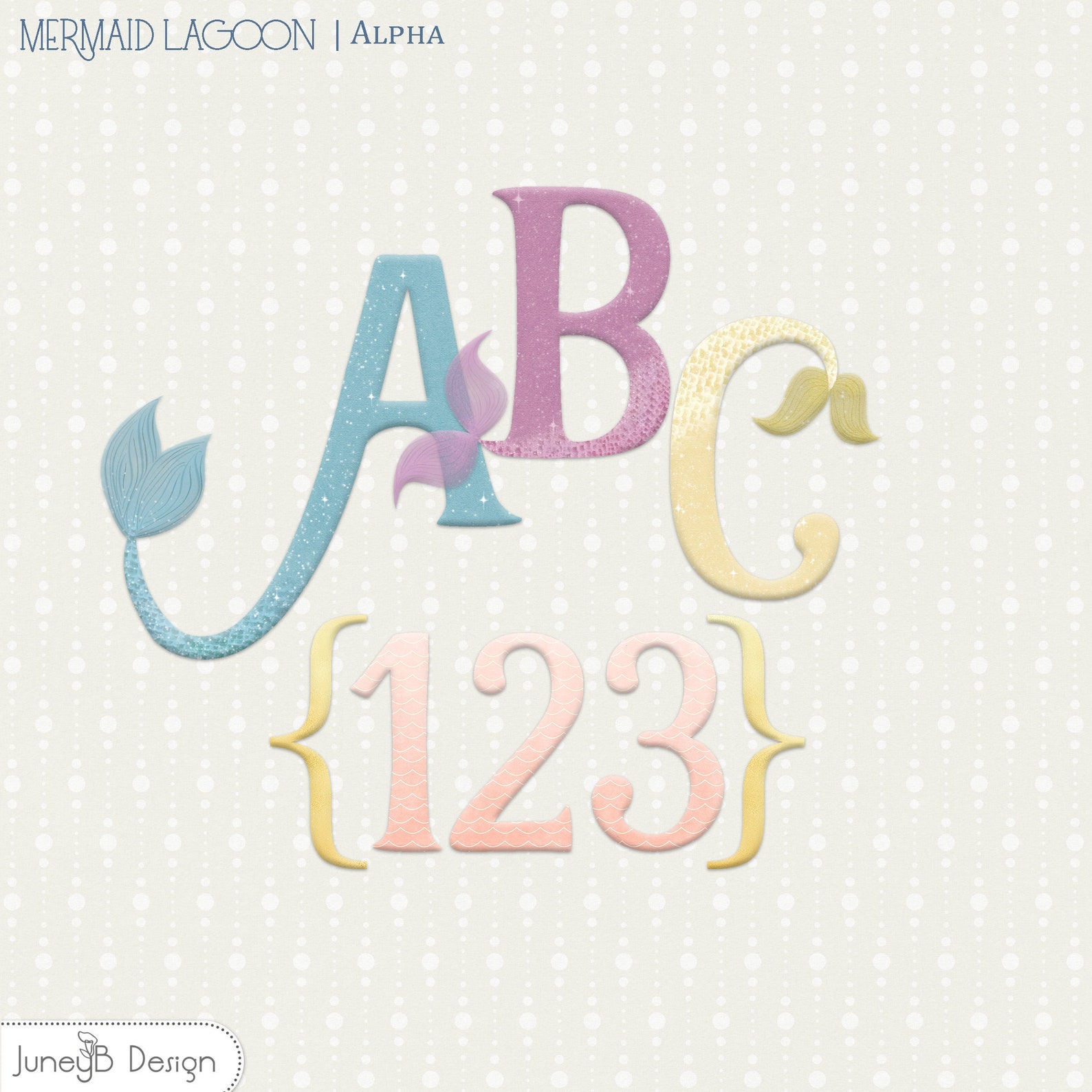 Mermaid Tail Alphabet, Mermaid Lagoon Letters and Numbers, Mermaid ...