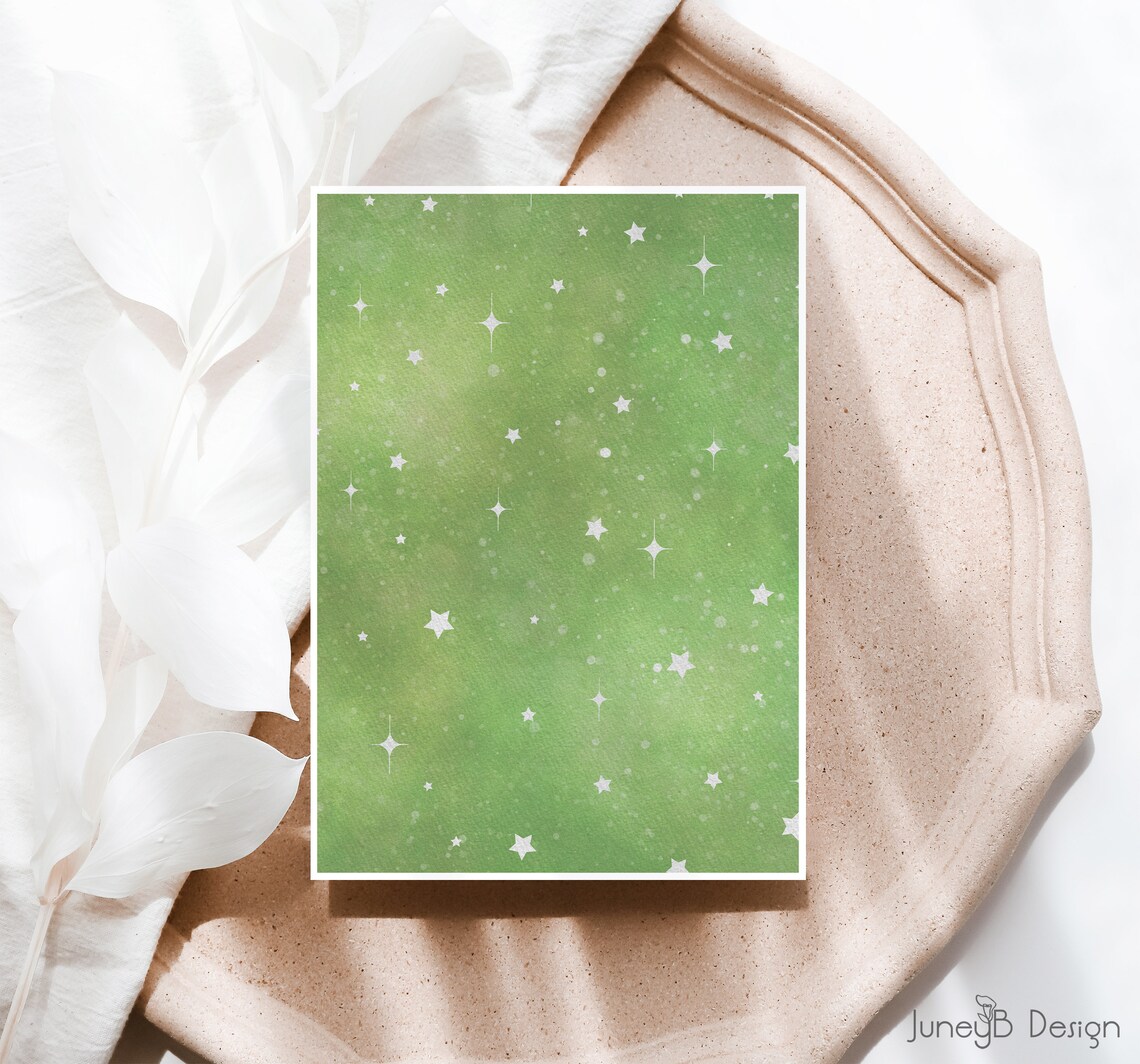 Space Scrapbook Paper Space Birthday Party Watercolor - Etsy