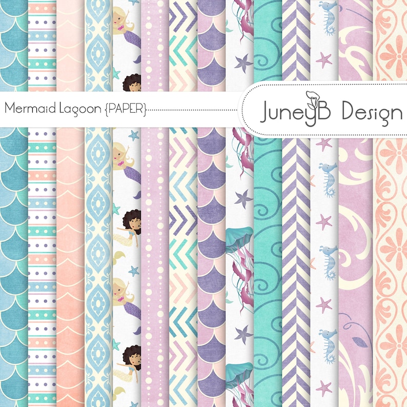 Mermaid Frames Mermaid Lagoon Digital Frames Mermaid Clip | Etsy