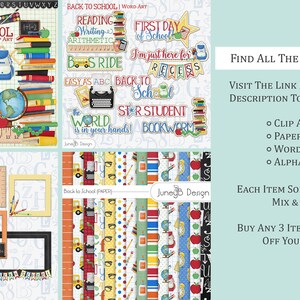 Back to School Digital Paper School Supplies Pattern Teacher - Etsy