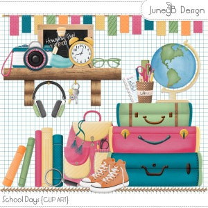 Back to School Paper School Day's Digital Chalkboard - Etsy