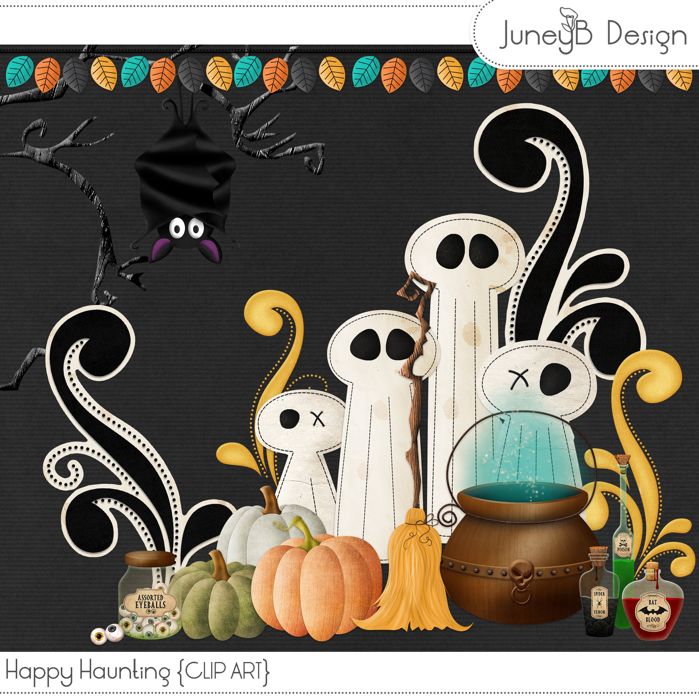 Halloween Clip Art Haunted House Clipart Halloween Graphics - Etsy