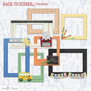 Back to School Kit, School Graphics, Teacher Papers, School Scrapbook ...