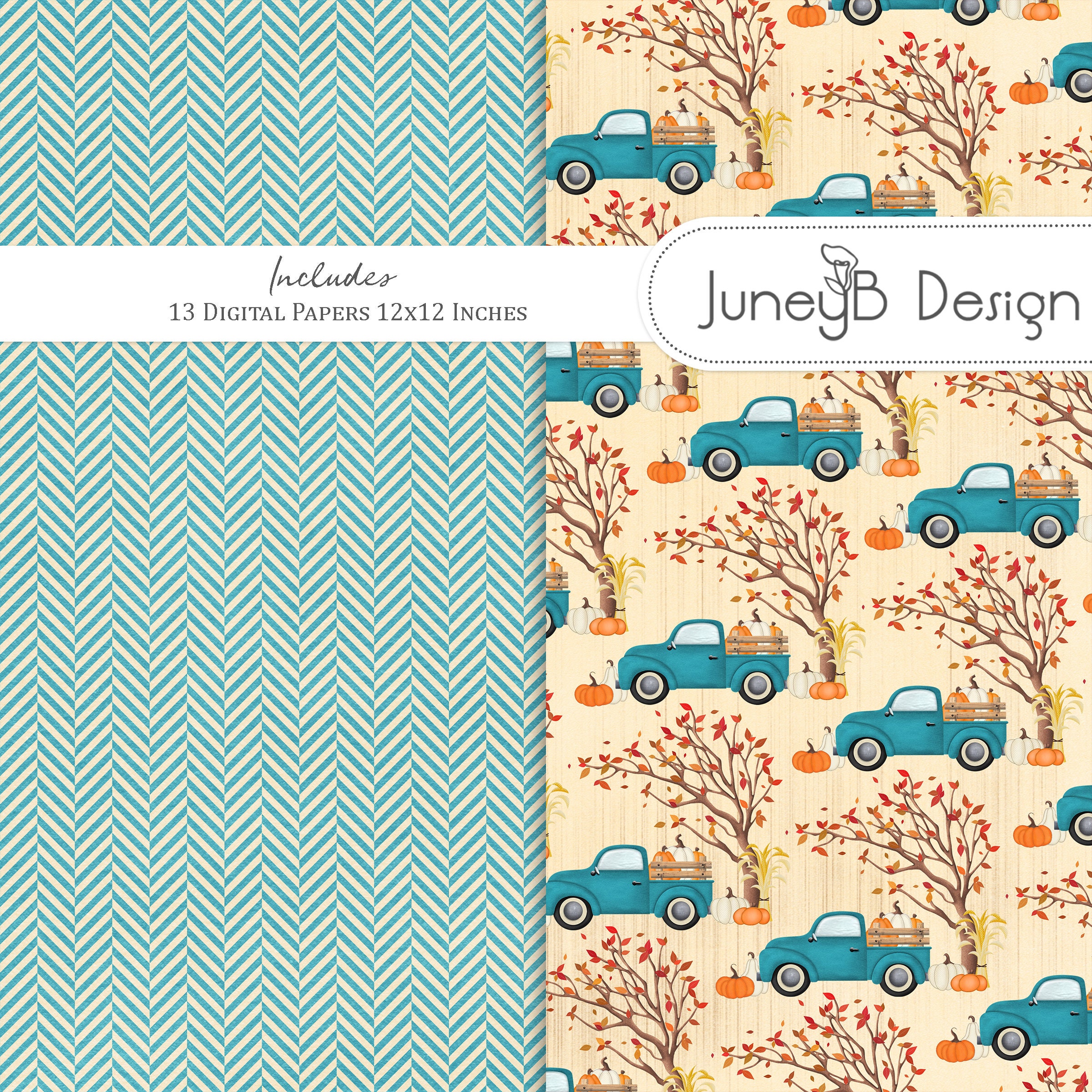 Pumpkin Patch Paper Fall Background Autumn Digital Paper - Etsy