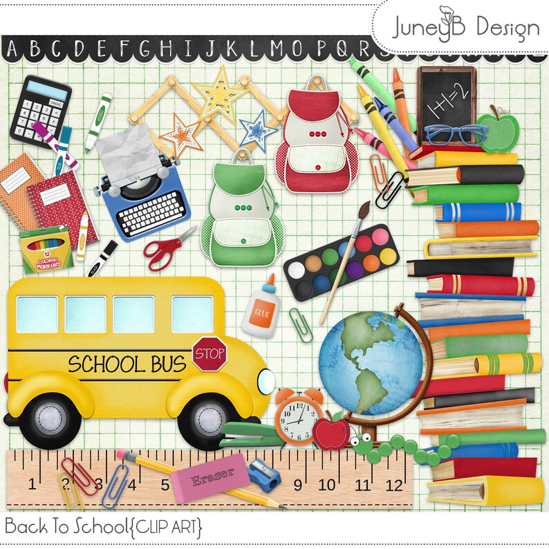 Back to School Digital Scrapbook Paper Teacher Scrapbooking - Etsy