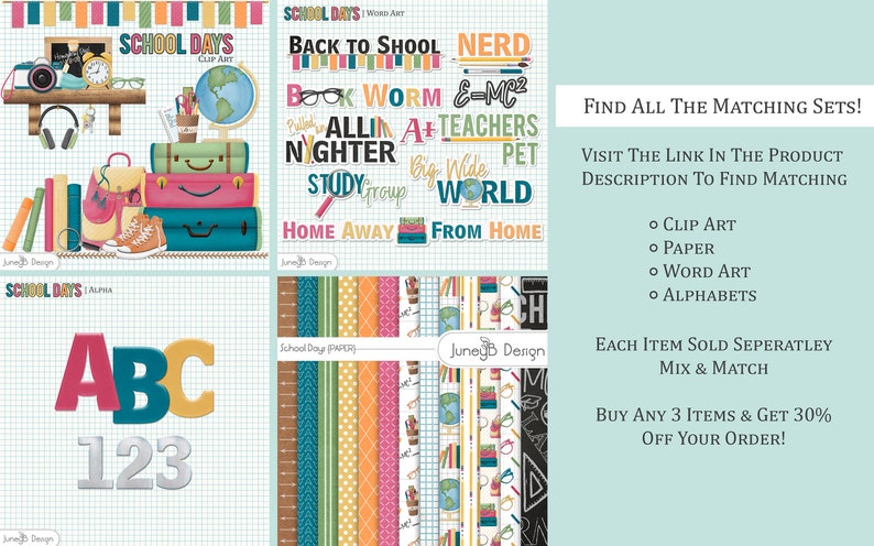 Back to School Word Clipart Word Art College Clipart - Etsy