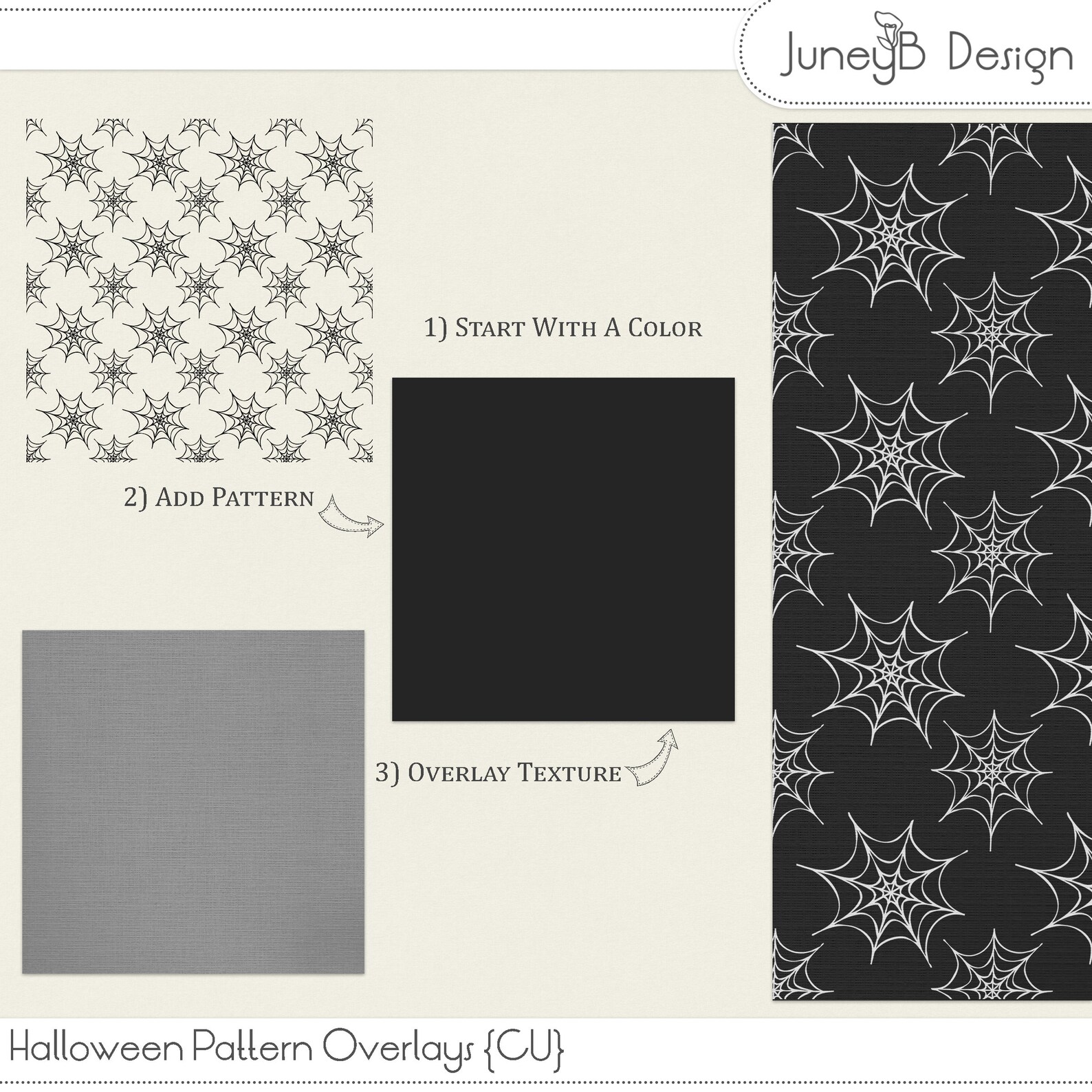 Halloween Seamless Patterns Black Pattern Overlays Digital - Etsy