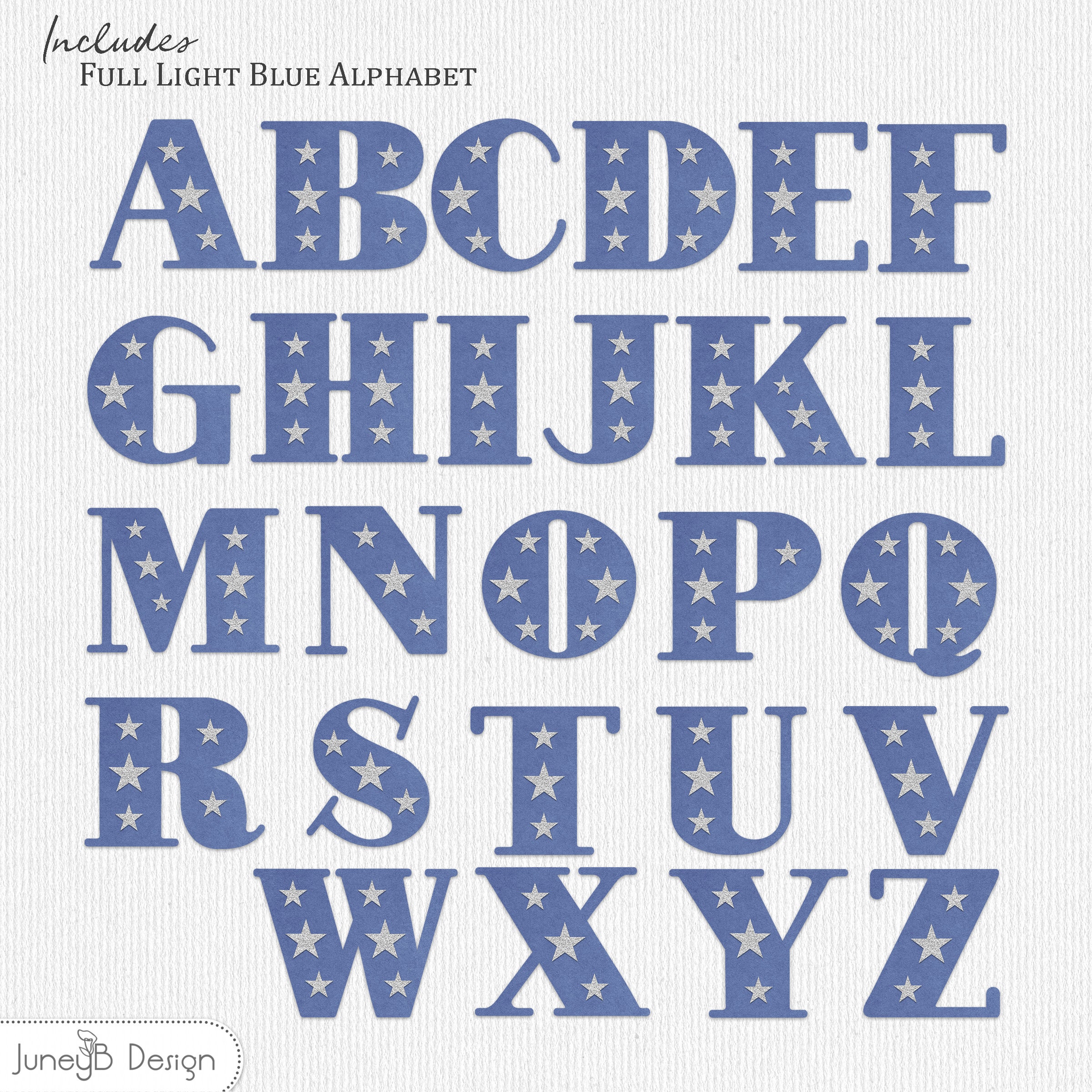 Red White and Blue Chunky Alphabet Silver Stars Alphabet and - Etsy