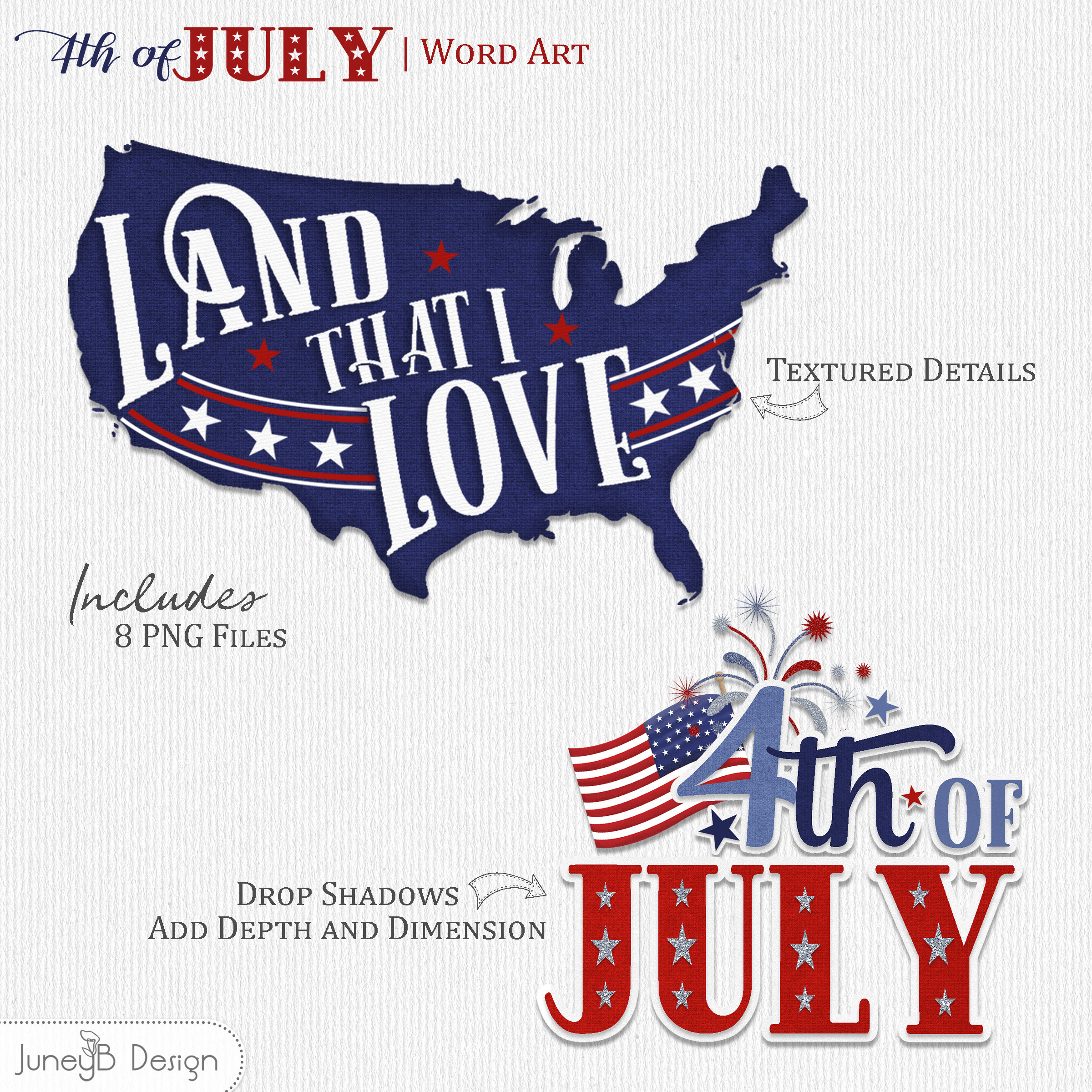 July Word Art
