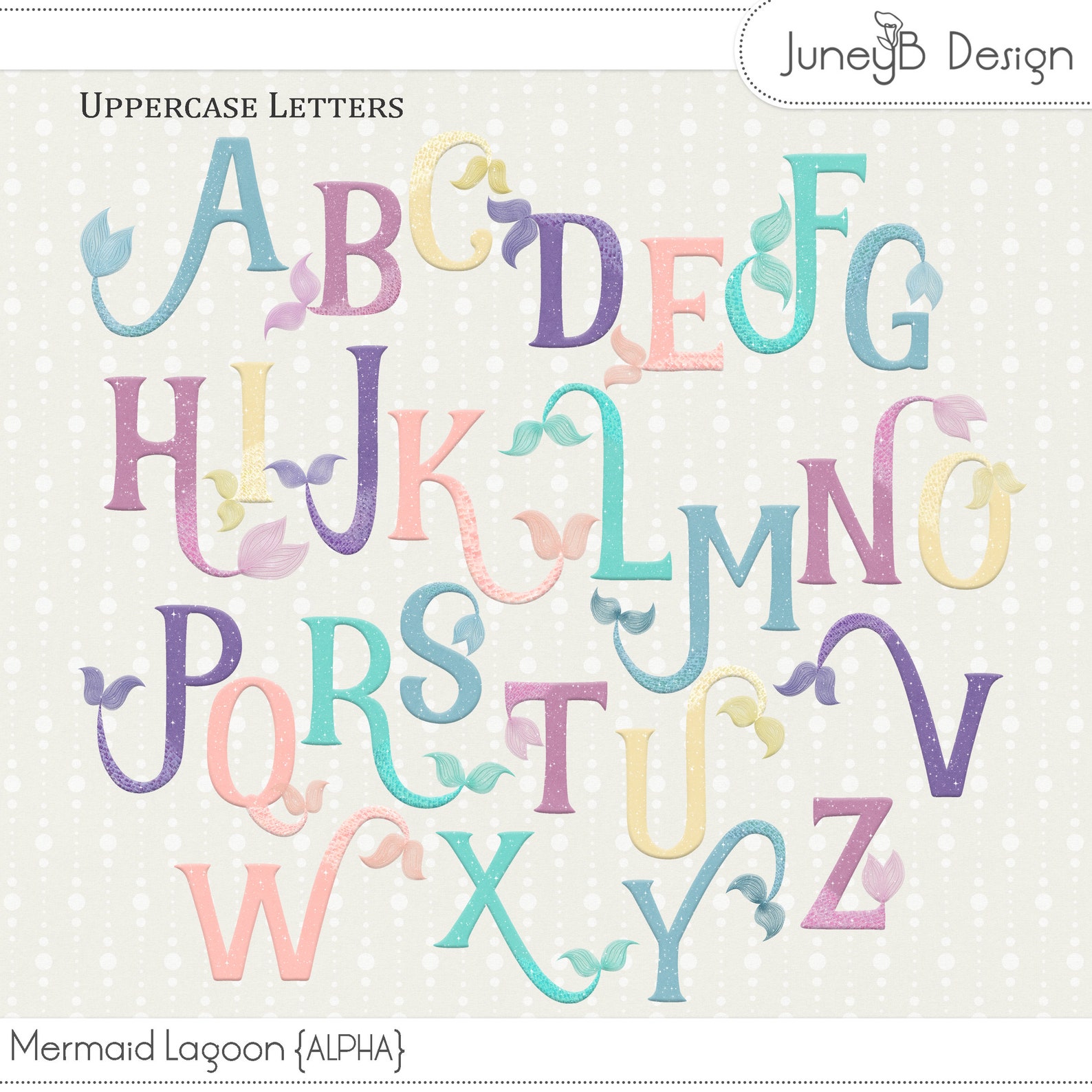 Mermaid Tail Alphabet Mermaid Lagoon Letters and Numbers - Etsy
